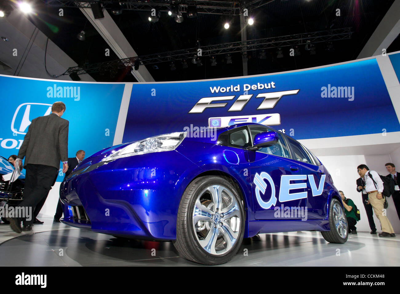 Honda Fit EV car on show at the 2010 LA Auto show Stock Photo - Alamy
