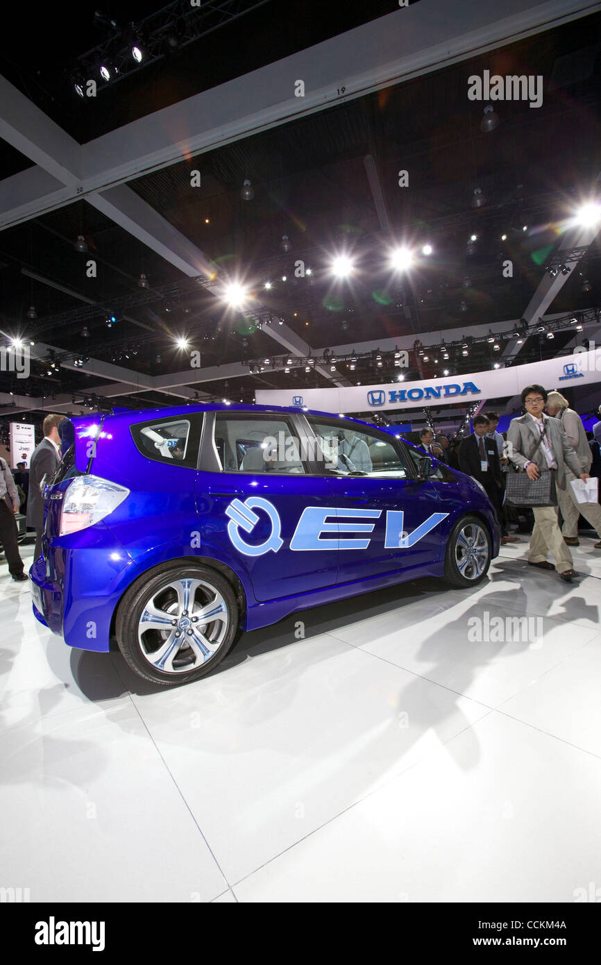 Honda Fit EV car on show at the 2010 LA Auto show in Los Angeles ...