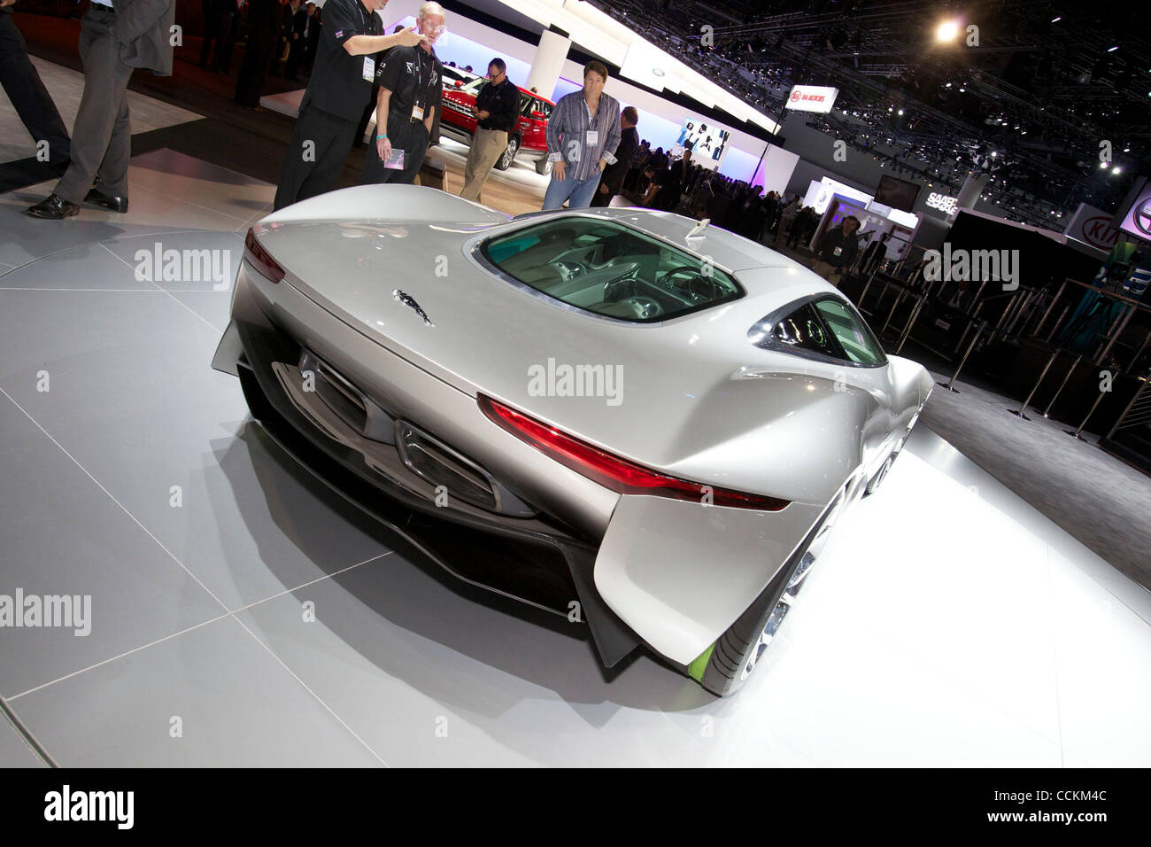 Jaguar C-X75 concept car on show at the 2010 LA Auto show Stock Photo ...