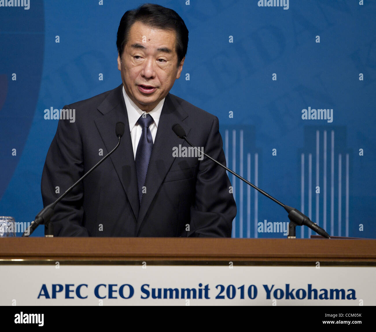 Nov. 12, 2010 - Yokohama, Japan - Japanese Prime Minister NAOTO KAN ...