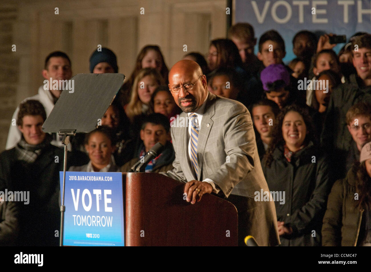 November 1, 2010, Philadelphia PA, USA-Philadelphia Mayor MICHAEK ...