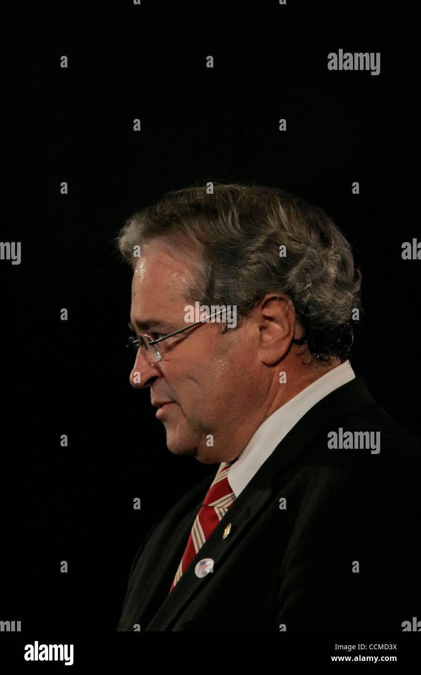 Warren County Judge-Executive MIKE BUCHANON speaks during a Republican ...