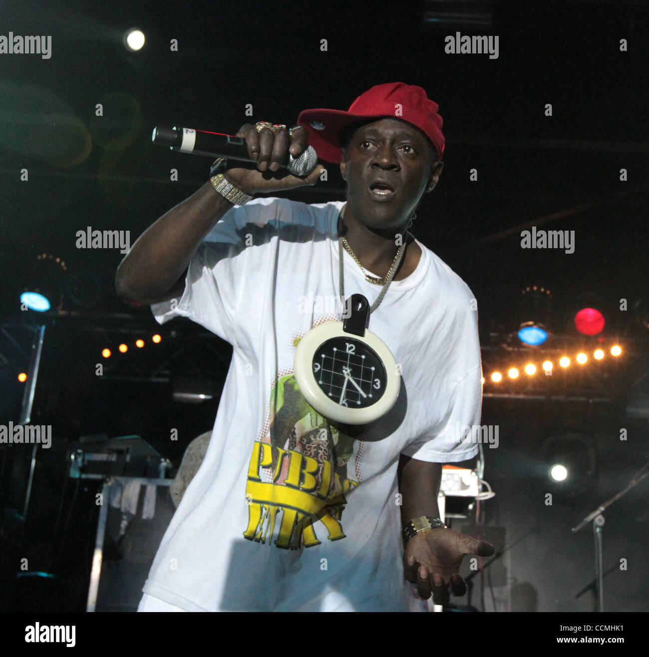 American hip hop group Public Enemy performing in Moscow. Pictured ...