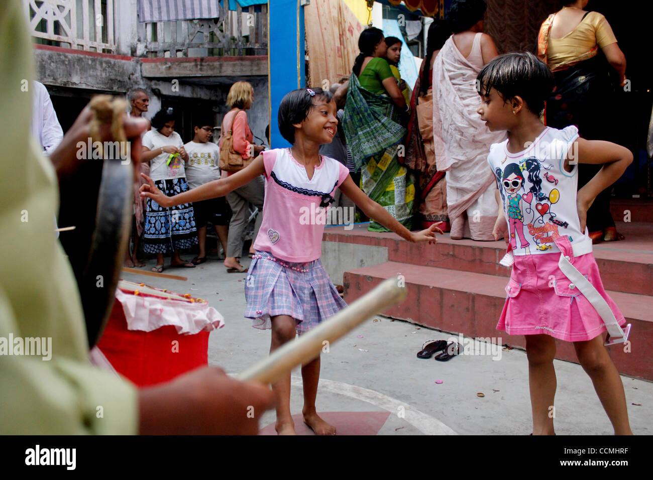 Oct 26, 2010 - Kolkata, India - Children dancing at the ceremony of the ...