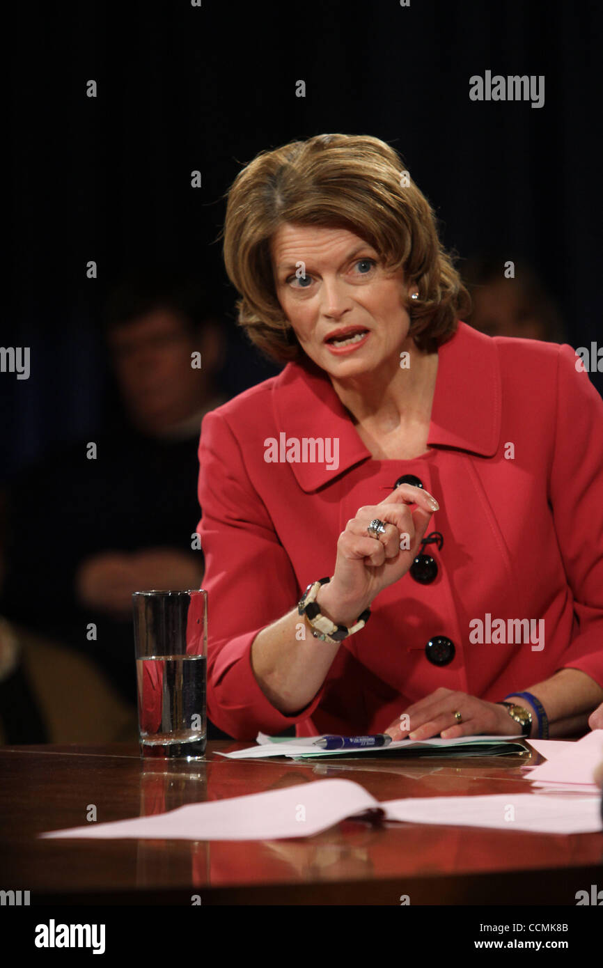 U.S. Sen. Lisa Murkowski, R-Alaska, answers question during a U.S ...