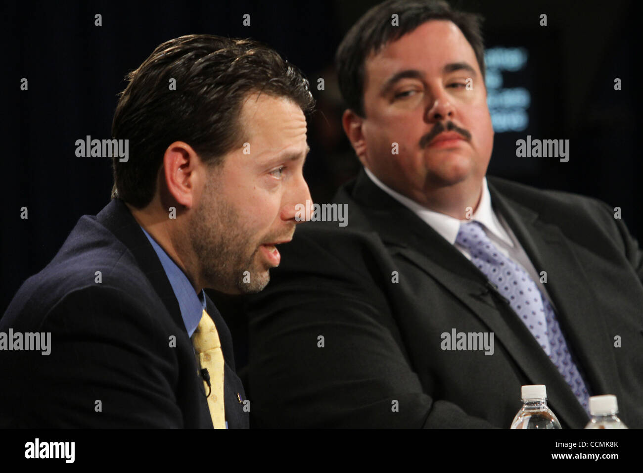 Republican tea party candidate Joe Miller answers question during a U.S ...