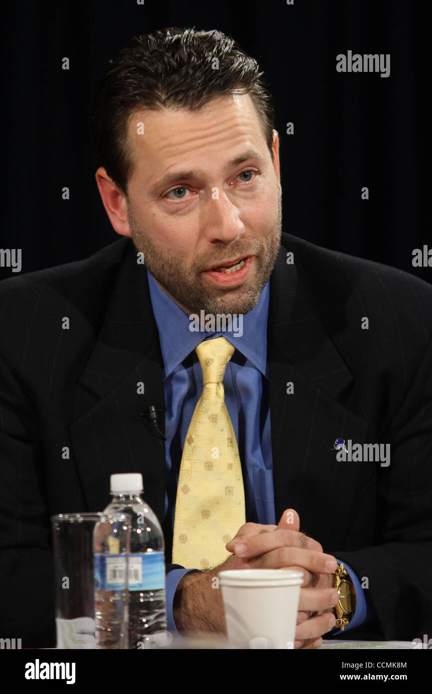 Republican tea party candidate Joe Miller answers question during a U.S ...