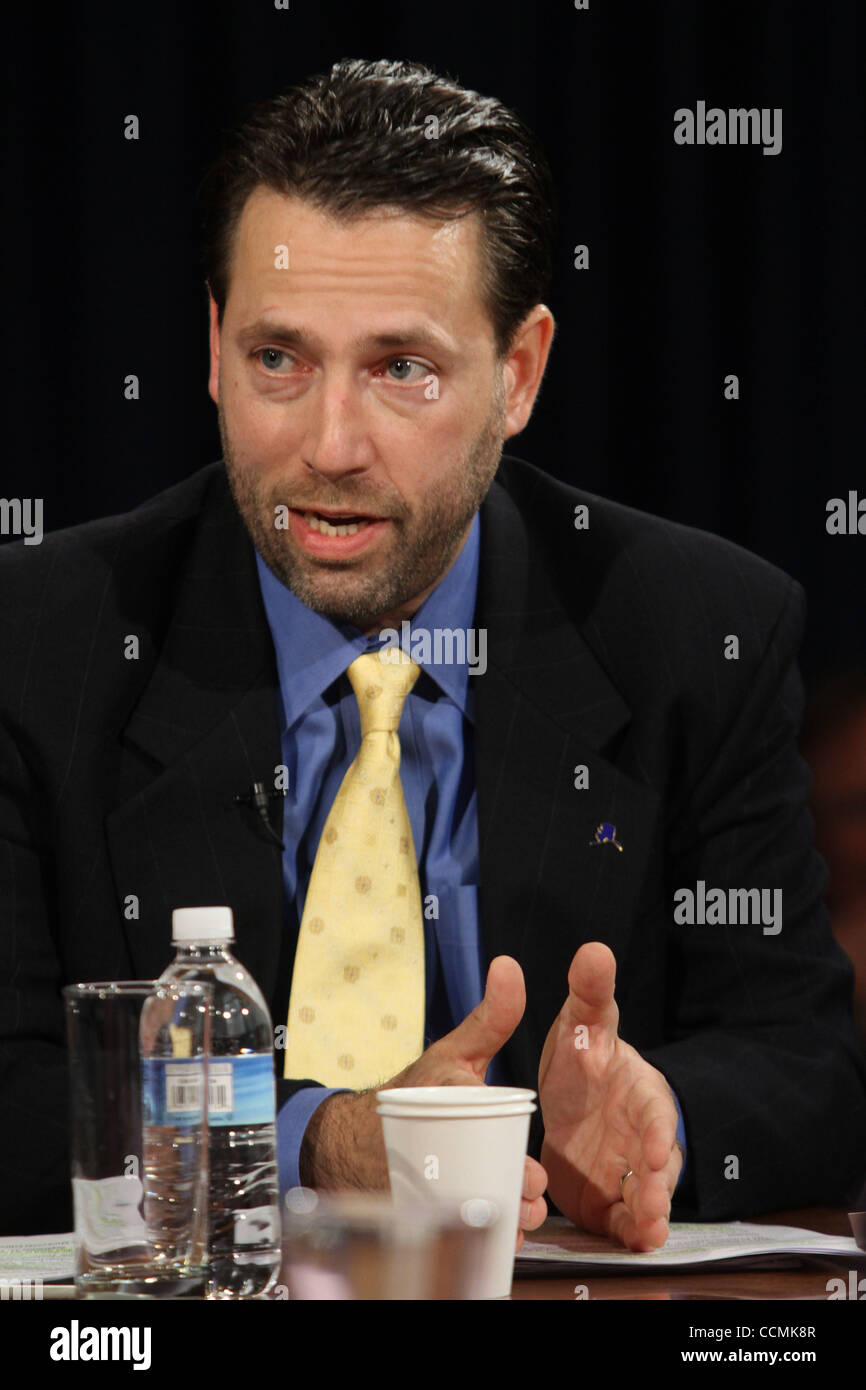 Republican tea party candidate Joe Miller answers question during a U.S ...
