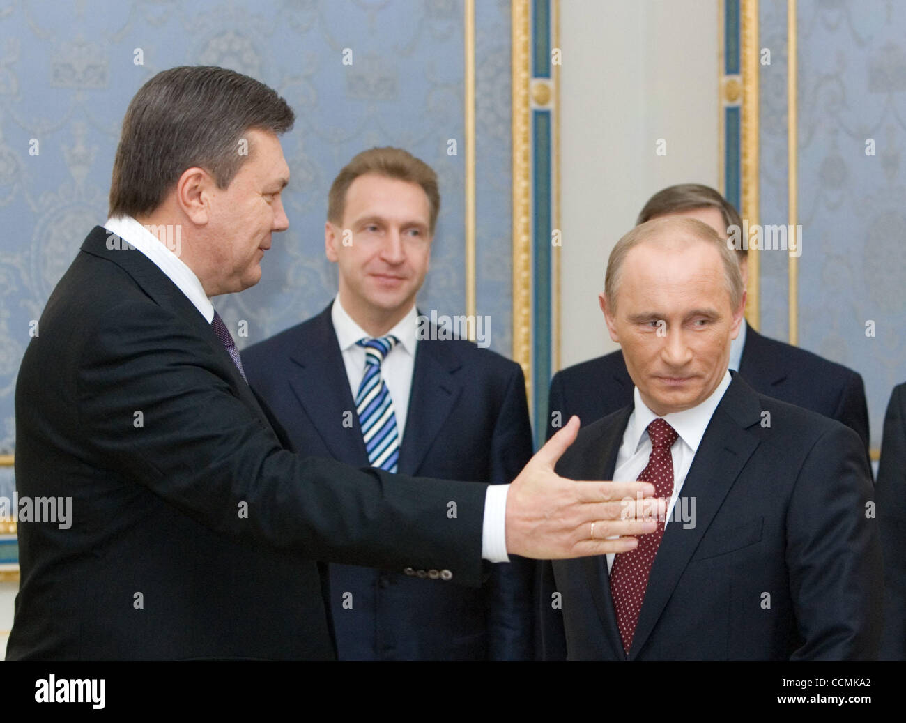 Prime Minister of Russia Vladimir Putin visits Ukraine. Pictured ...