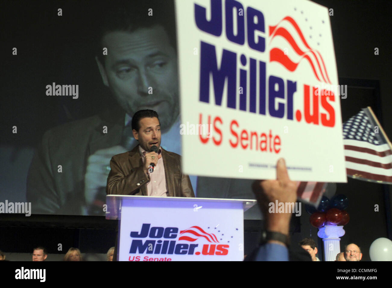 Republican Senate and Tea Party candidate Joe Miller rallies support ...