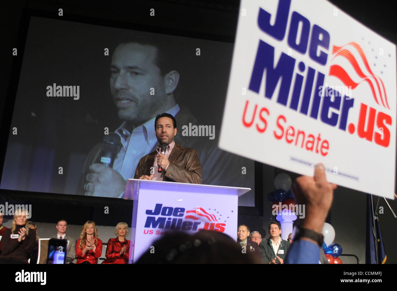 Republican Senate and Tea Party candidate Joe Miller rallies support ...