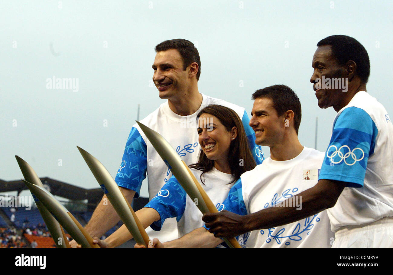 Jun 16, 2004; Los Angeles, CA, USA; The Olympic Torch Relay Ceremony in ...