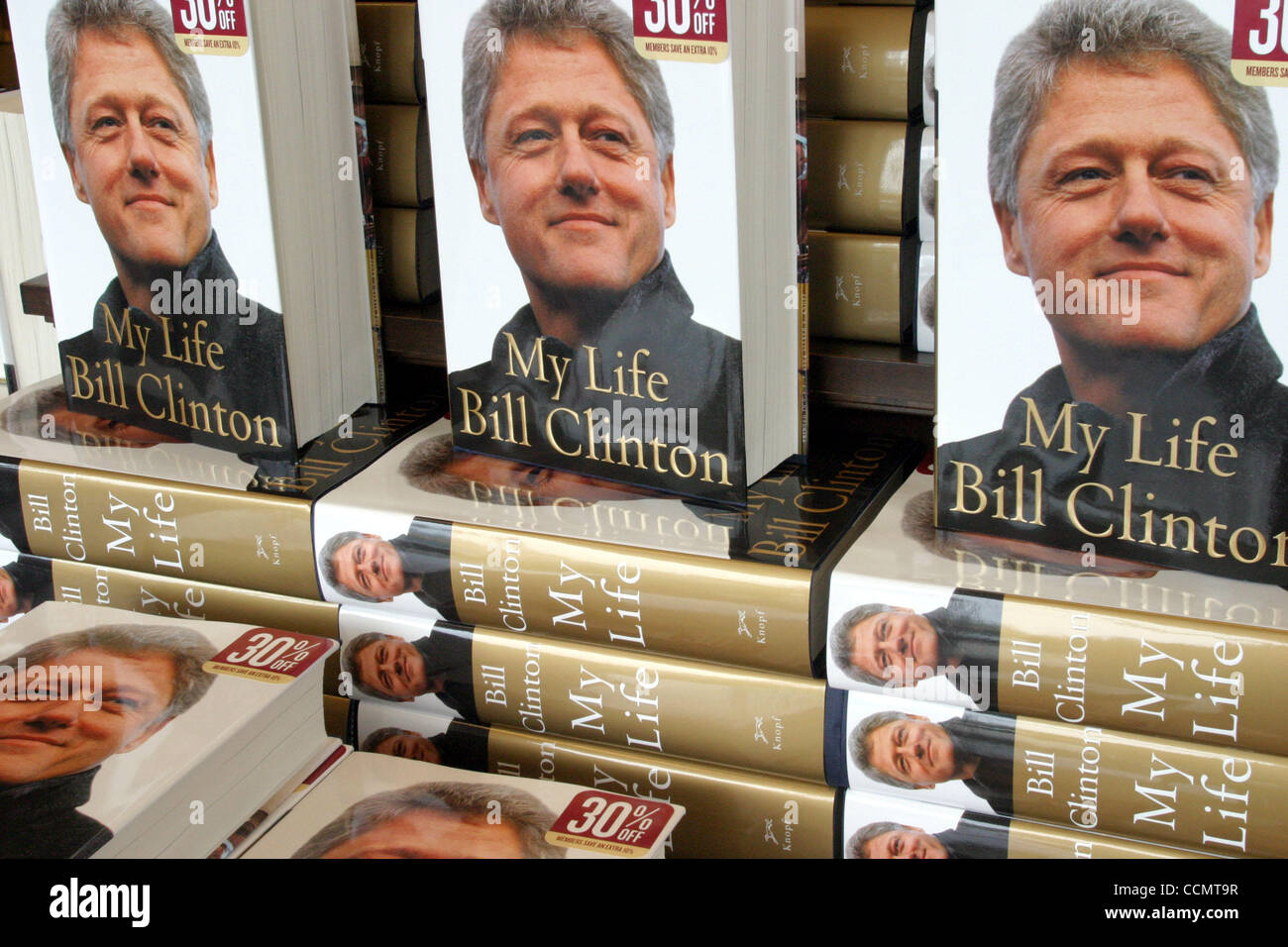 Jun 22, 2004; Los Angeles, CA, USA; Copies of Bill Clinton's new book ...