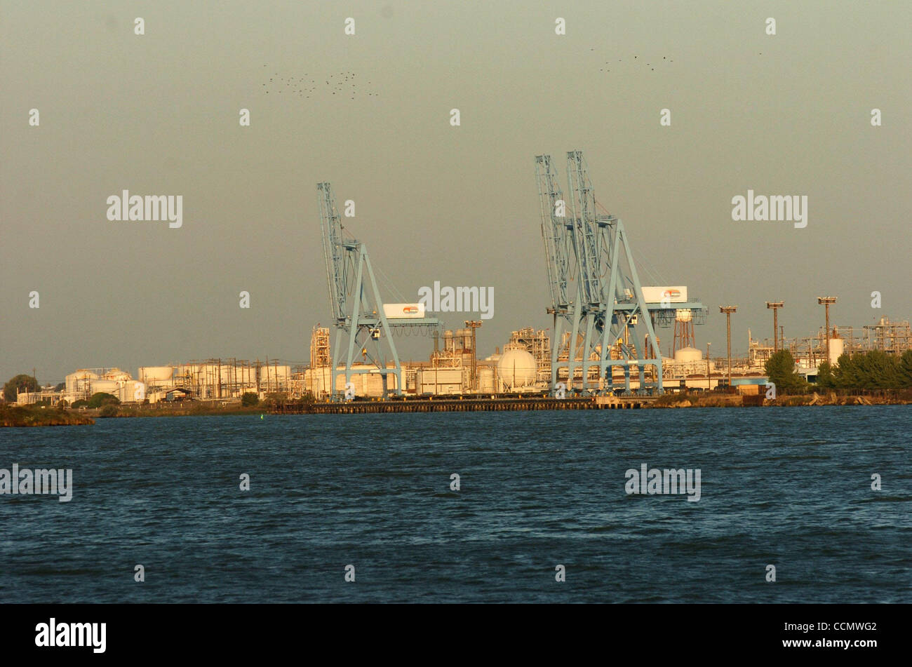 Cranes along the waterfront in Pittsburg, Calif. on Wednesday, June 30 ...