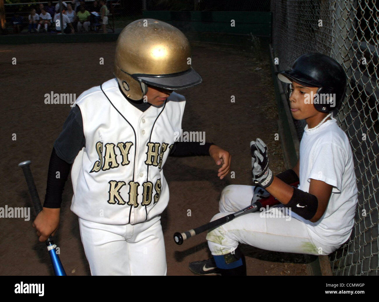 Say Hey Kids 12 and under baseball team player Marcos Martinez (cq ...