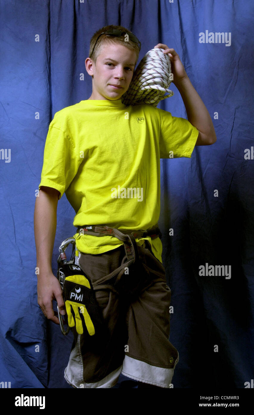 Rock climber Scott Cory climbs mountains in Brentwood Calif., on June ...