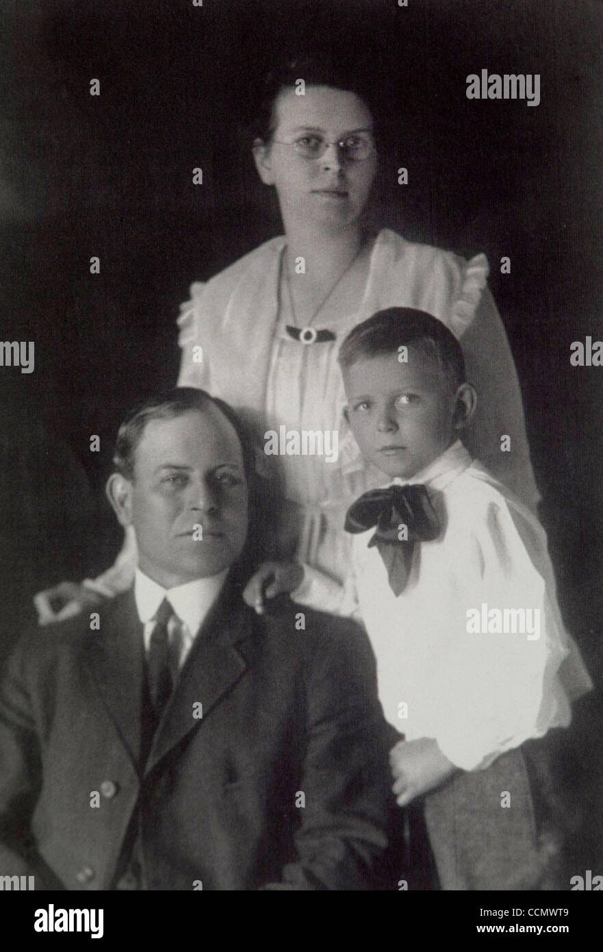 In 1917 Benjamin R. Burroughs, left, his wife Edna Nelson Burroughs and ...
