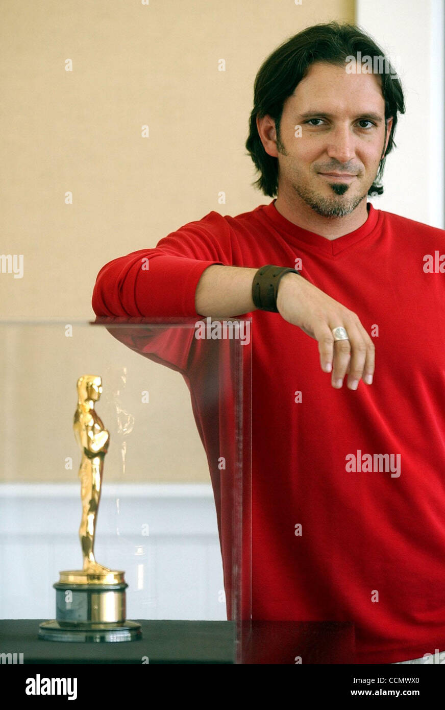 Senior animator on Dream Works' "Shrek 2," Tom Heapy (CQ) standing next ...