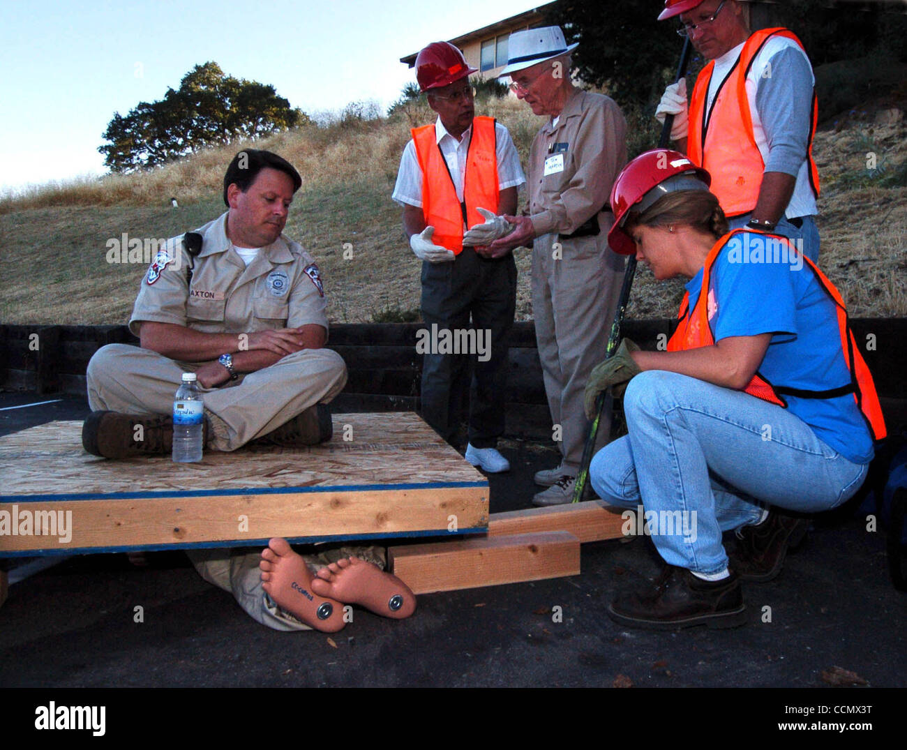Eric Axton, of the Contra Costa County Search and Rescue, watches ...