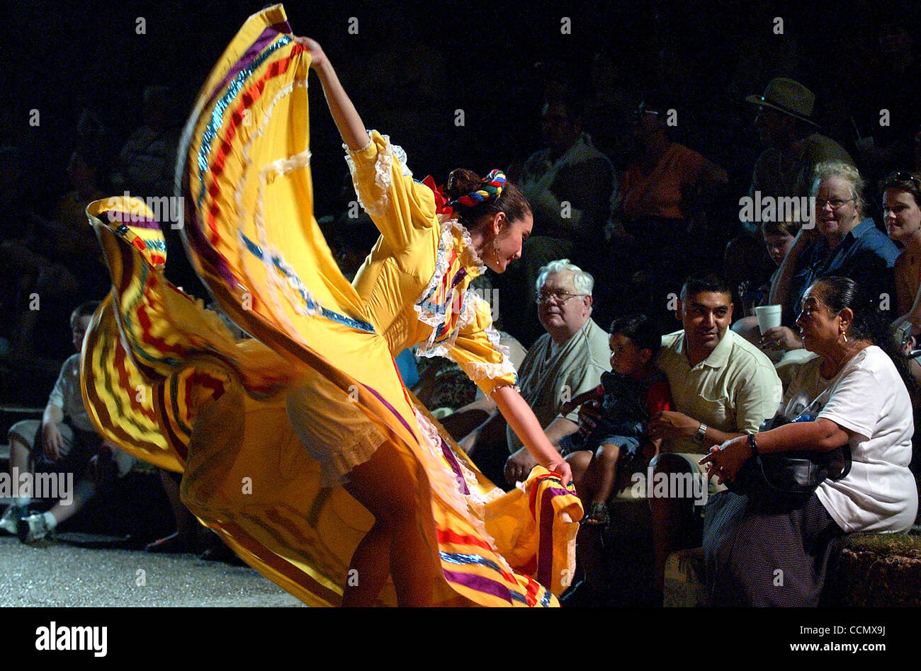 METRO A dancer in traditional Mexican dance wear moves close to ...