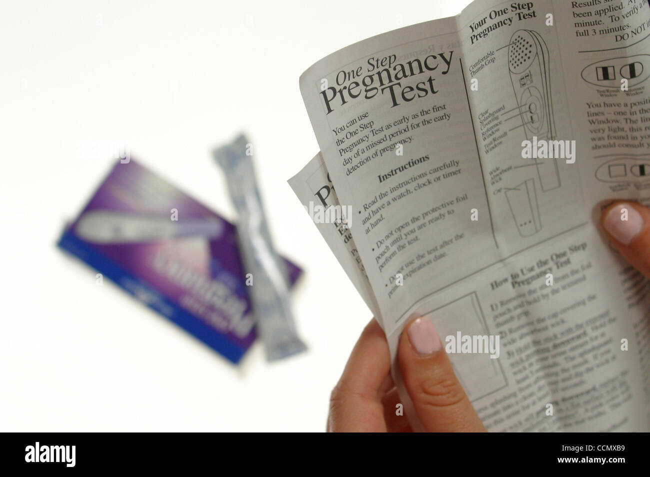 Jul 02, 2004; Laguna Beach, CA, USA; Woman opens and reads instructions ...