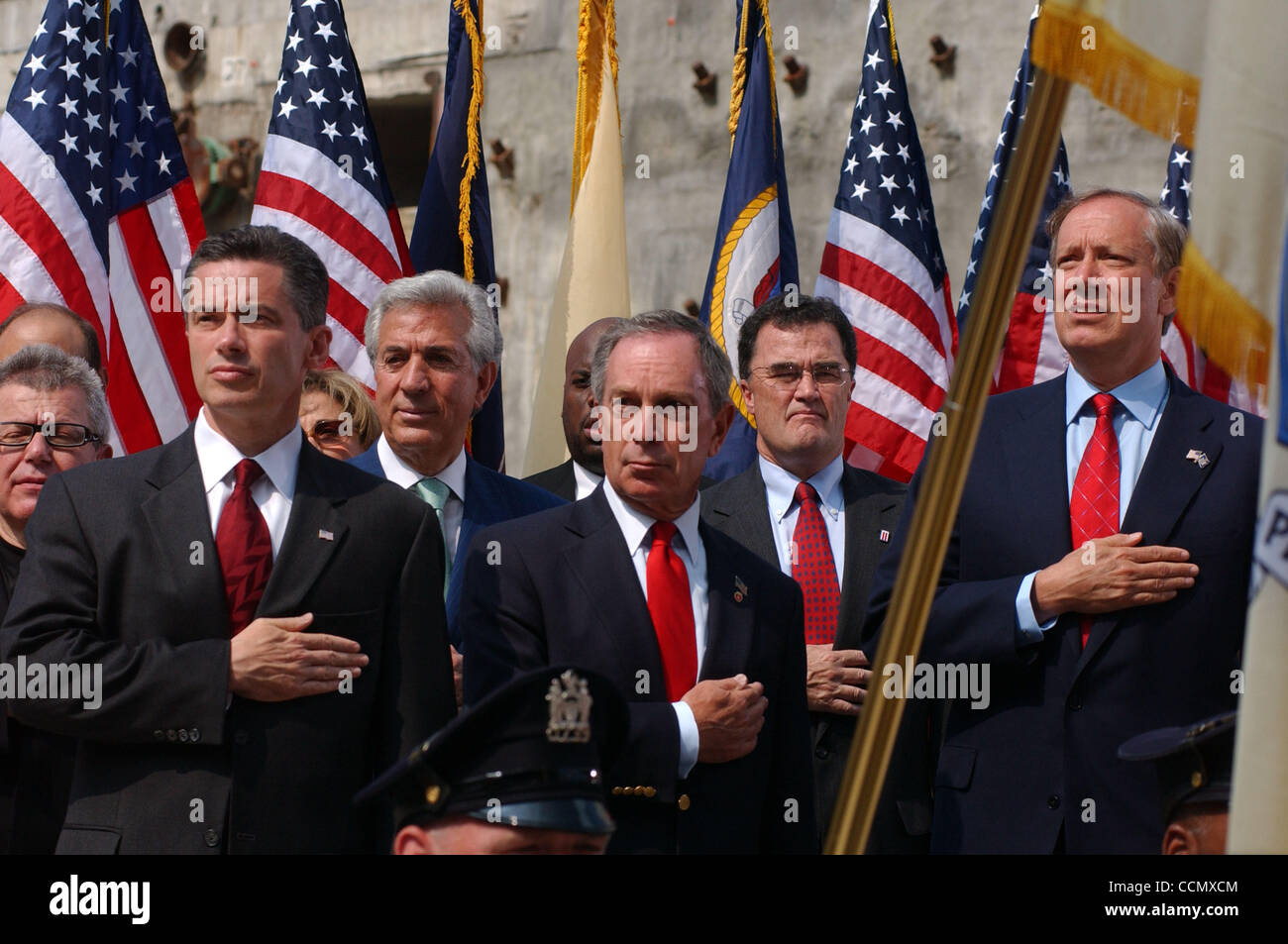 Jul 04, 2004; New York, NY, USA; A 20-ton stone, inscribed to honor the ...