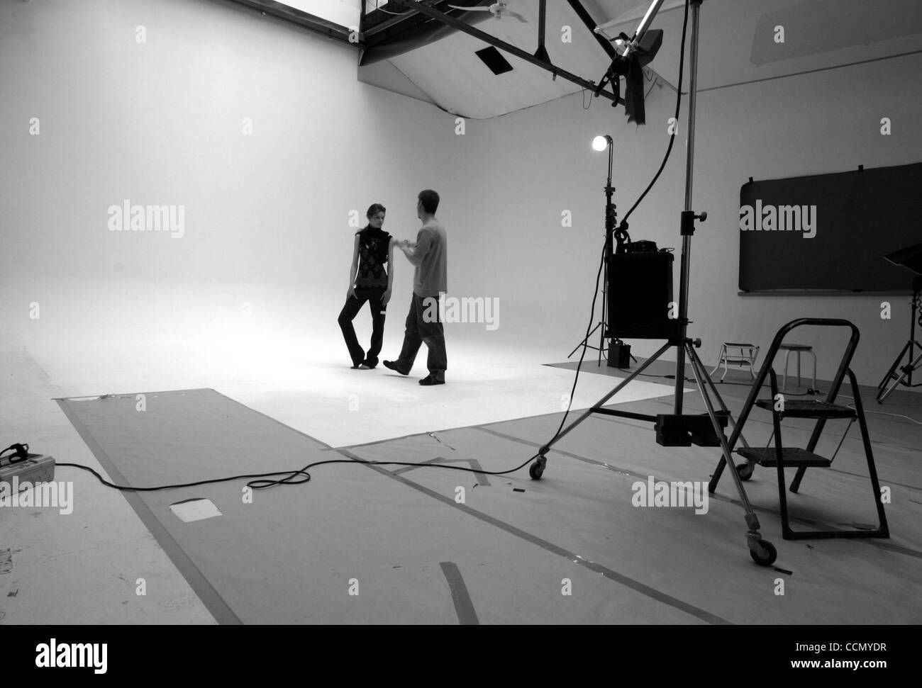 Jul 15, 2004; Paris, FRANCE; A studio shoot with a model at 'Top Model ...