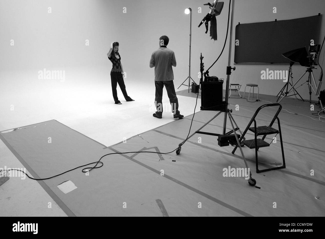 Jul 15, 2004; Paris, FRANCE; A studio shoot with a model at 'Top Model ...