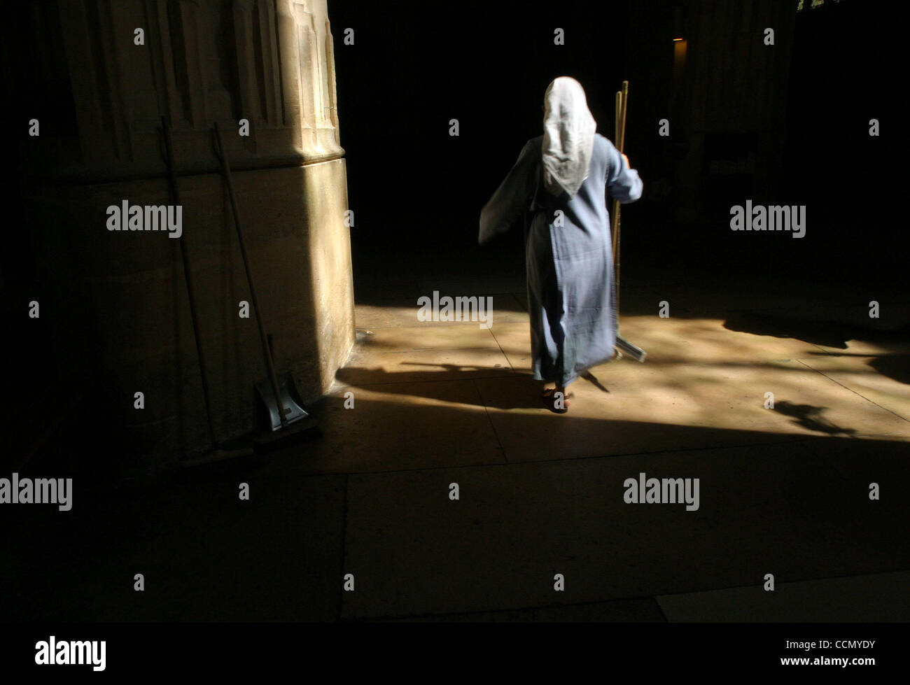 Jul 15, 2004; Paris, FRANCE; Nuns clean a church in Paris Stock Photo ...