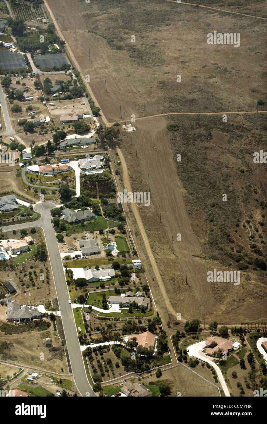 Homes along White Horse Lane in the southwest of Fallbrook set near ...