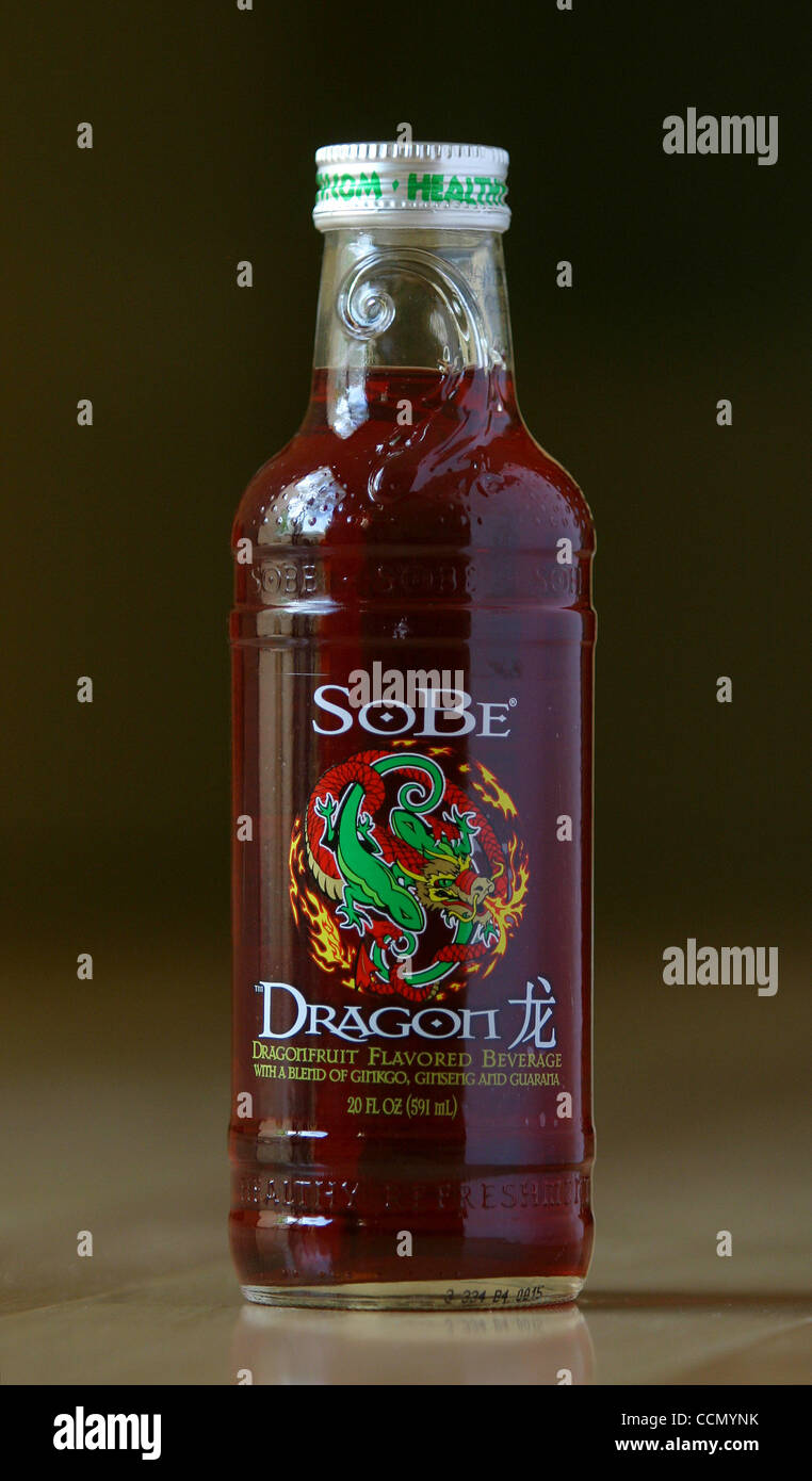 Jul 17, 2004; Laguna Niguel, CA, USA; Bottle of Sobe Dragon Herbal tea ...