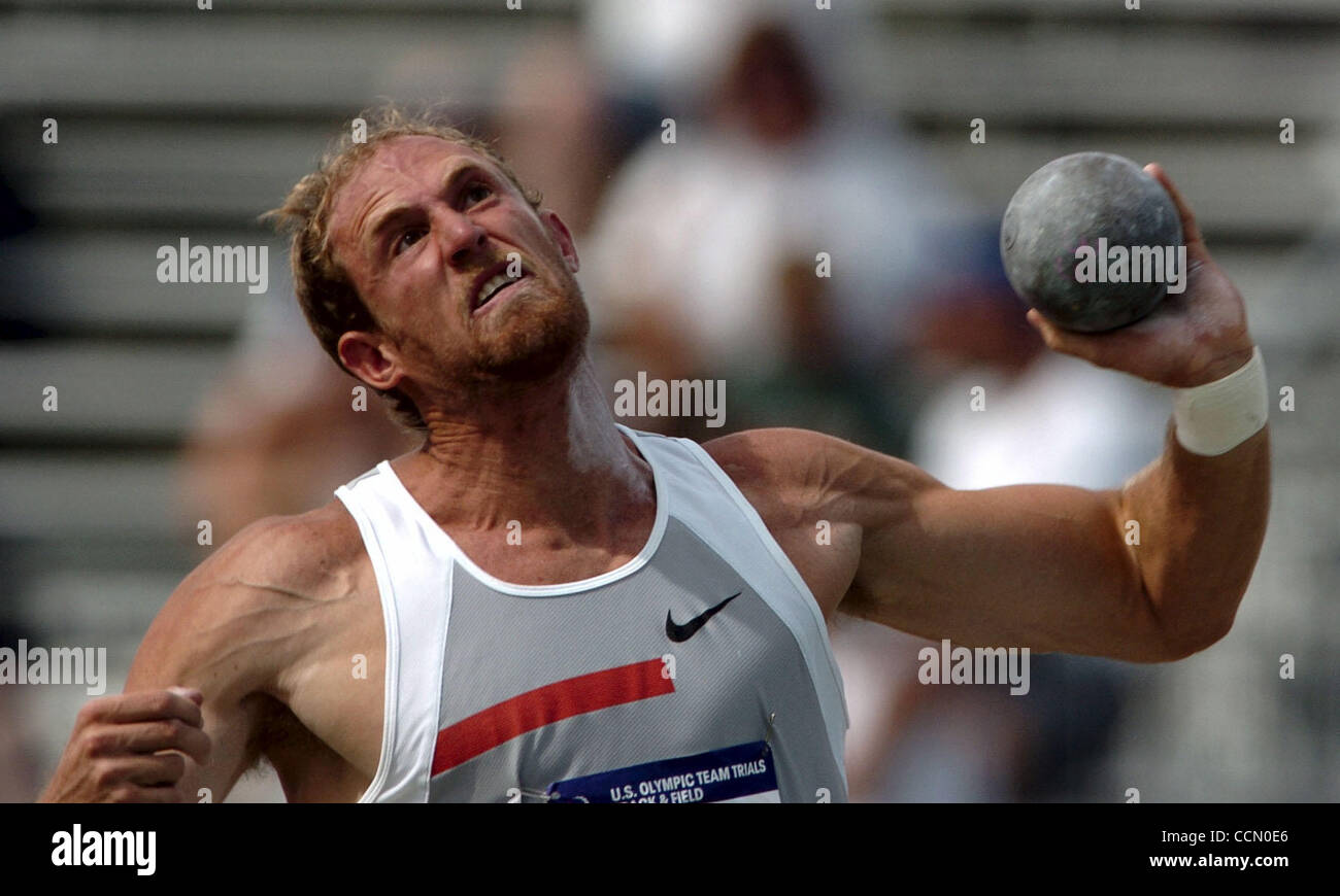Decathlon favorite Tom Pappas had the best shot put of the day and led ...