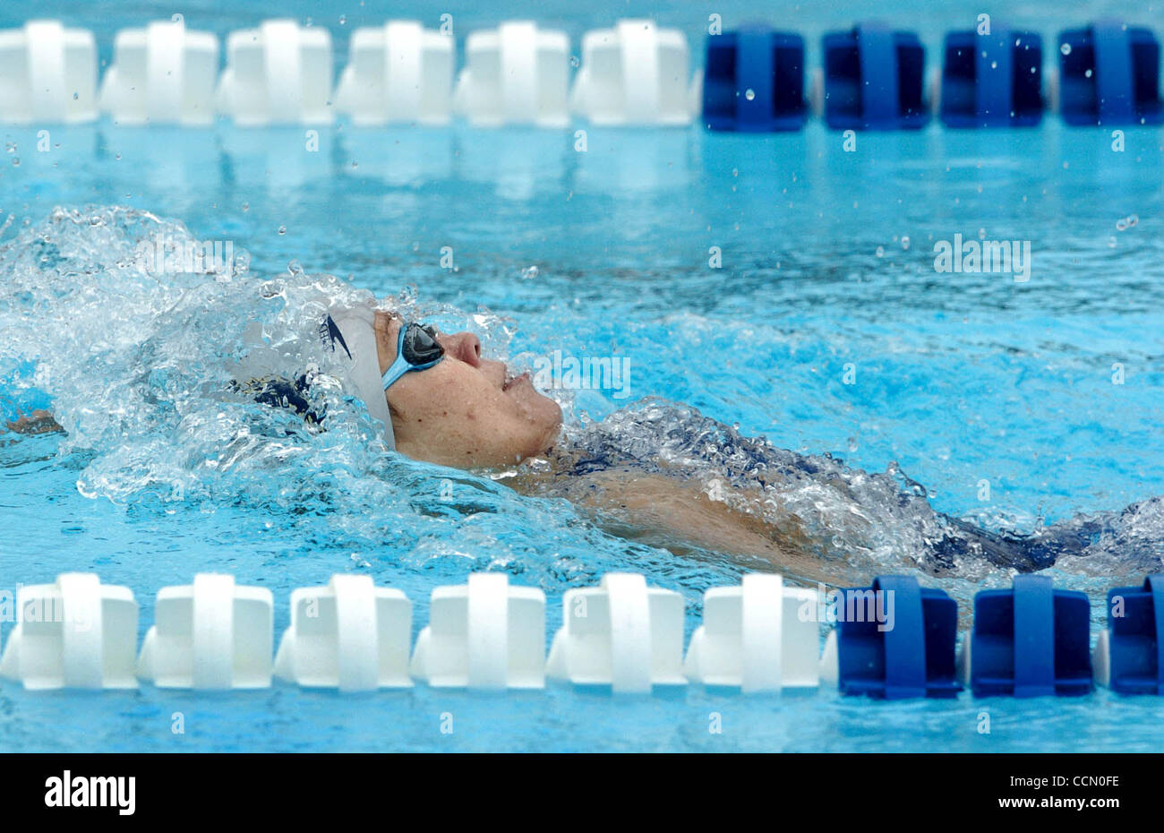 Natalie Coughlin swam in her first event, the 100 Meter Backstroke ...