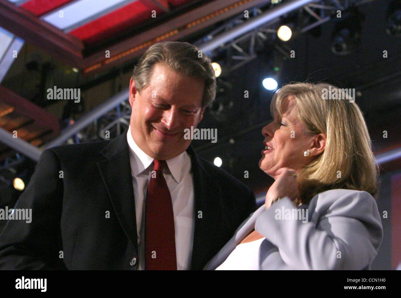 Jul 26, 2004; Boston, MA, USA; Former Vice President AL GORE & his wife ...