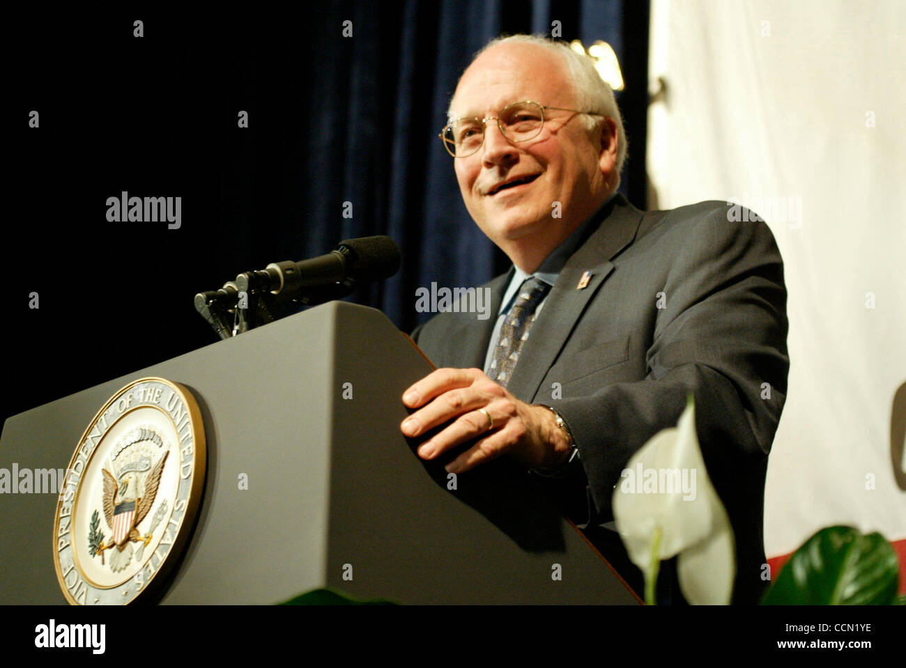 Jul 27, 2004; Riverside, CA, USA; Vice President DICK CHENEY comes to ...