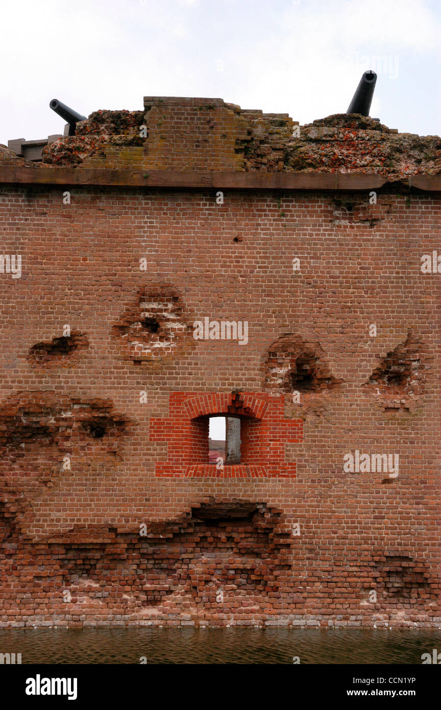 Jul 27, 2004; Savannah, GA, USA; Outer walls show battle scars from the ...