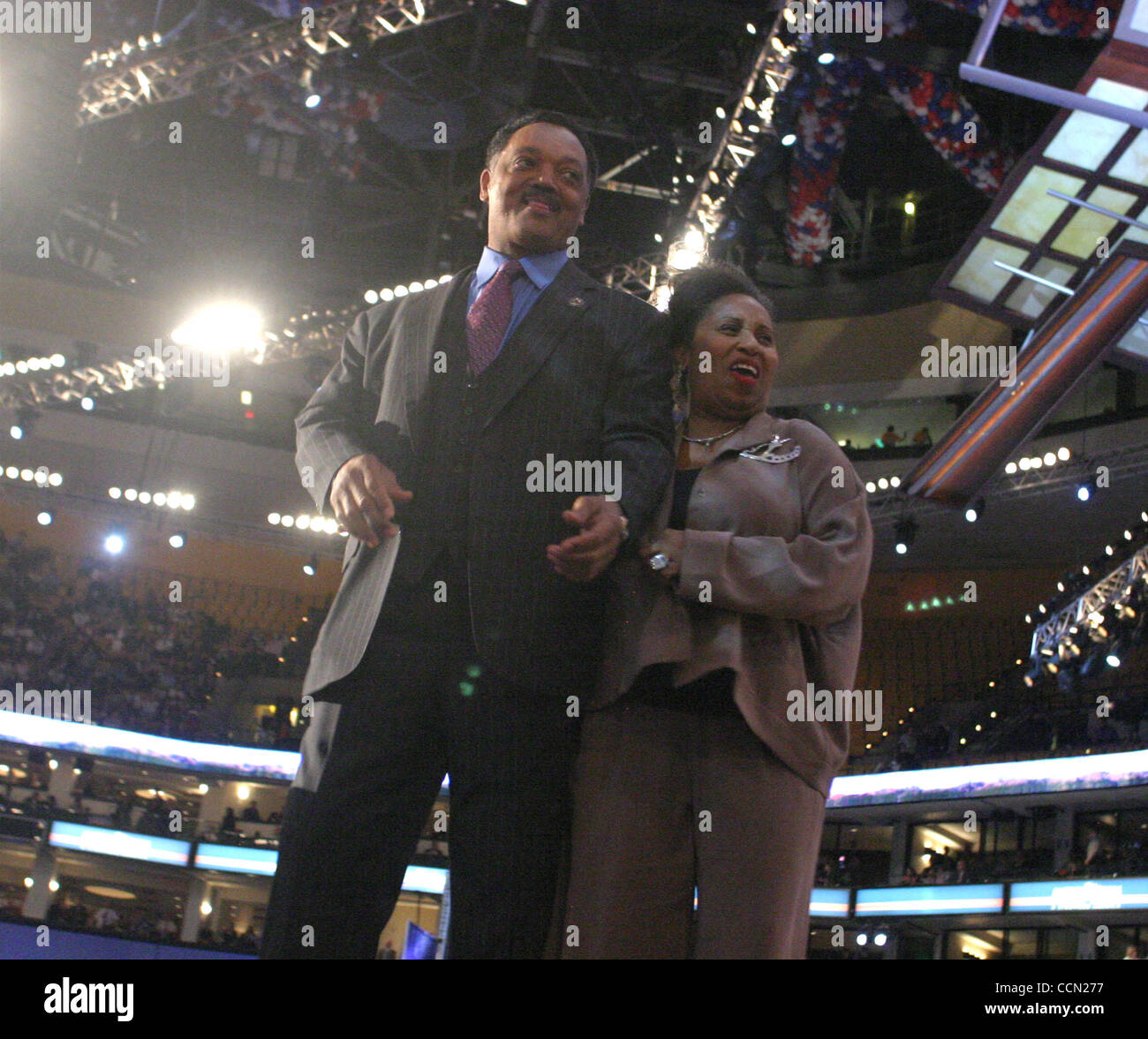 Jul 28, 2004; Boston, MA, USA; REV. JESSE JACKSON & WIFE at the 2004 ...