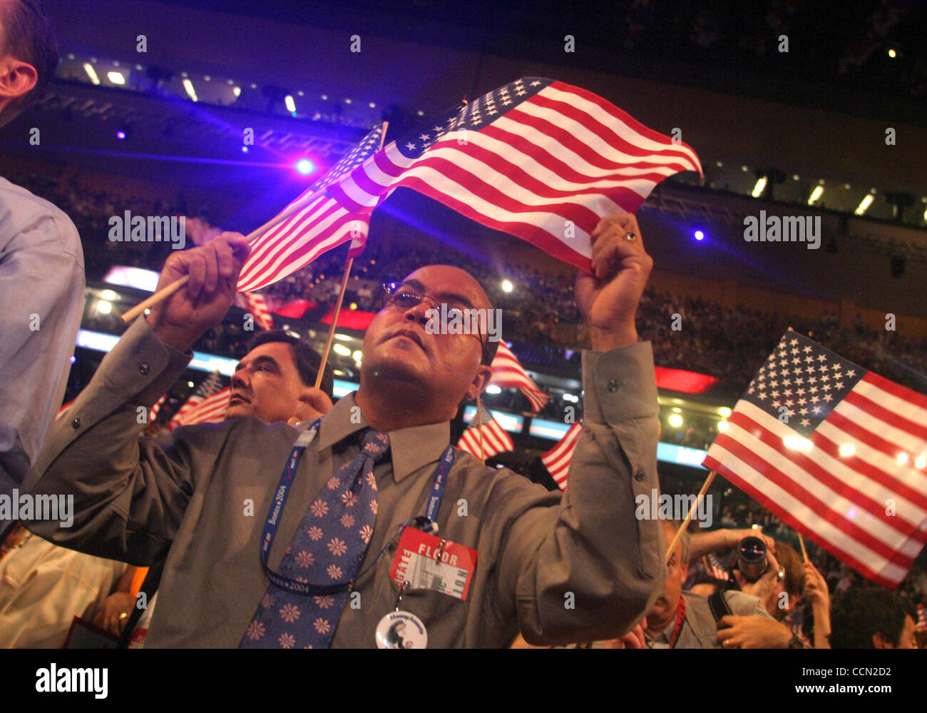Jul 29, 2004; Boston, MA, USA; Delegates at the 2004 Democratic ...