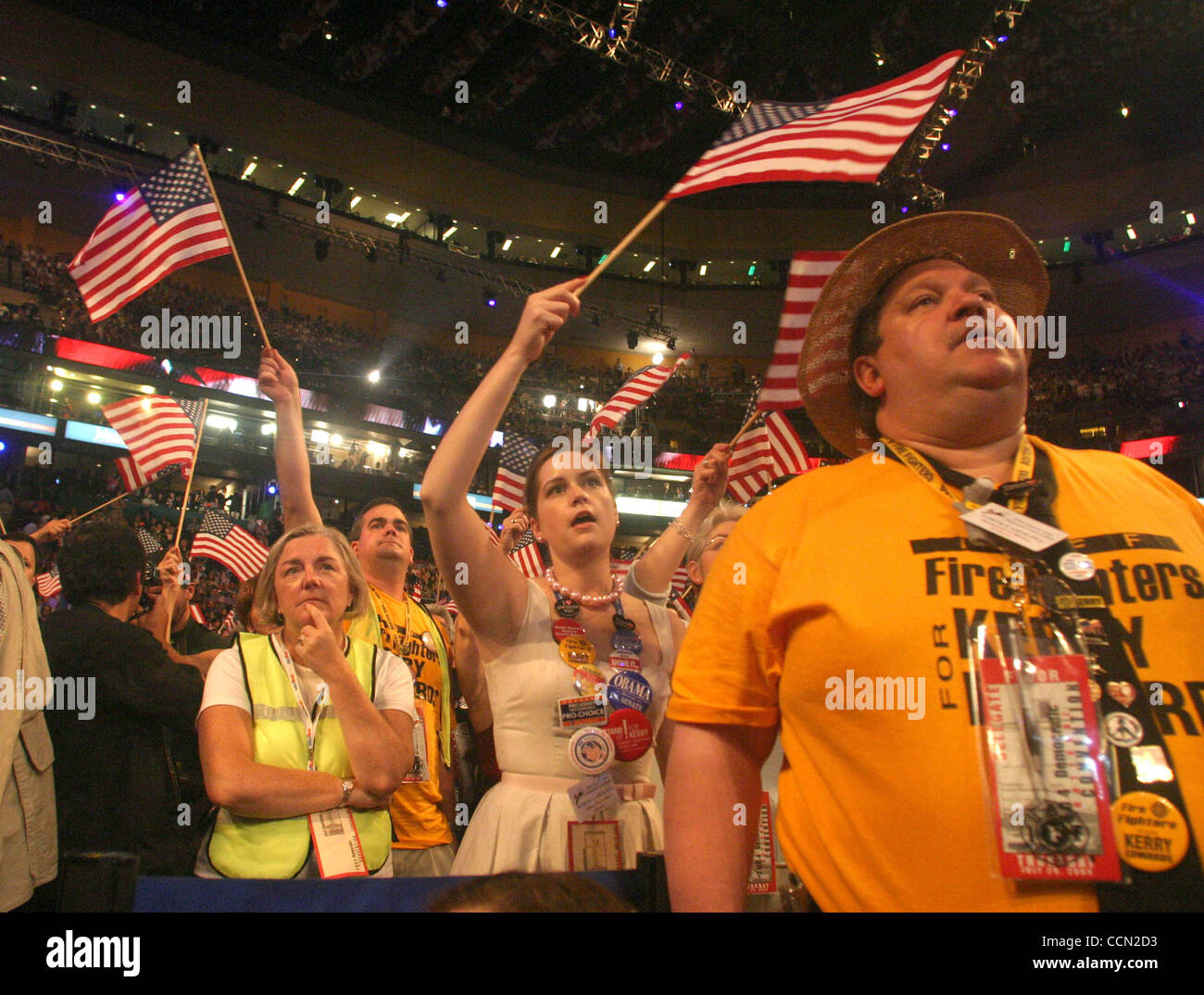Jul 29, 2004; Boston, MA, USA; Delegates at the 2004 Democratic ...