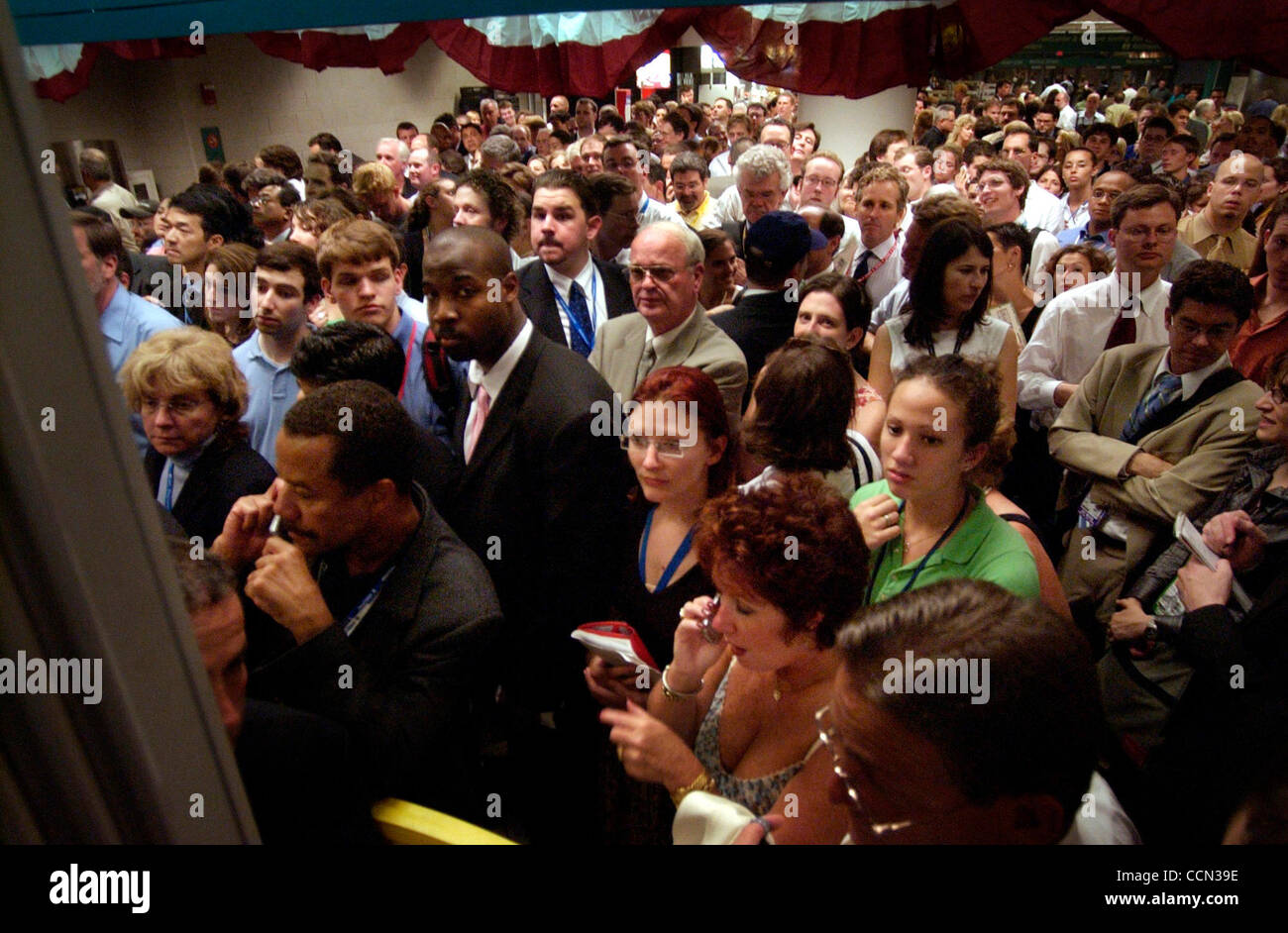 Jul 29, 2004; Boston , MA, USA; Hundreds of convention goers are ...