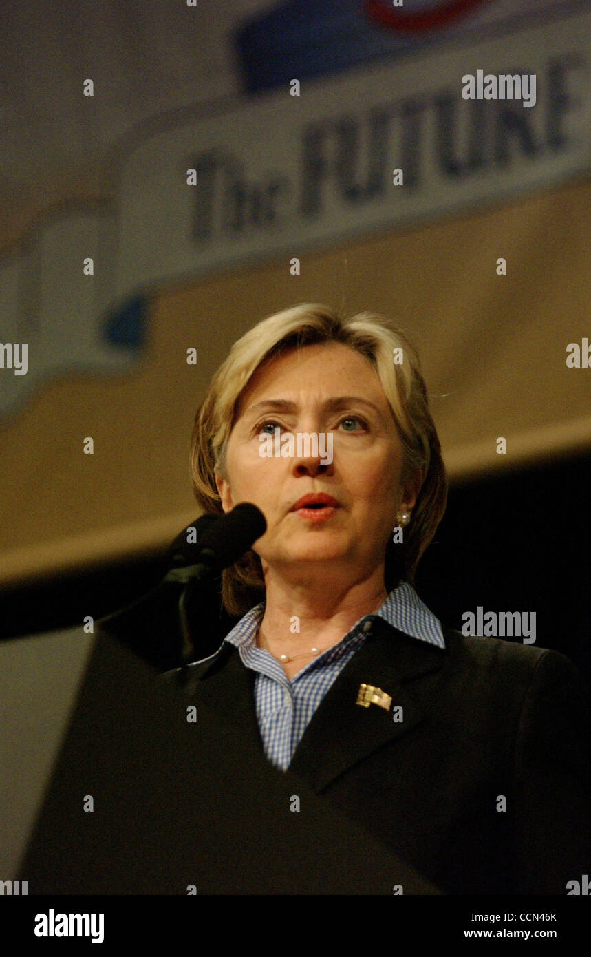 Aug 10, 2004; New York, NY, USA; SENATOR HILLARY CLINTON addressed the ...