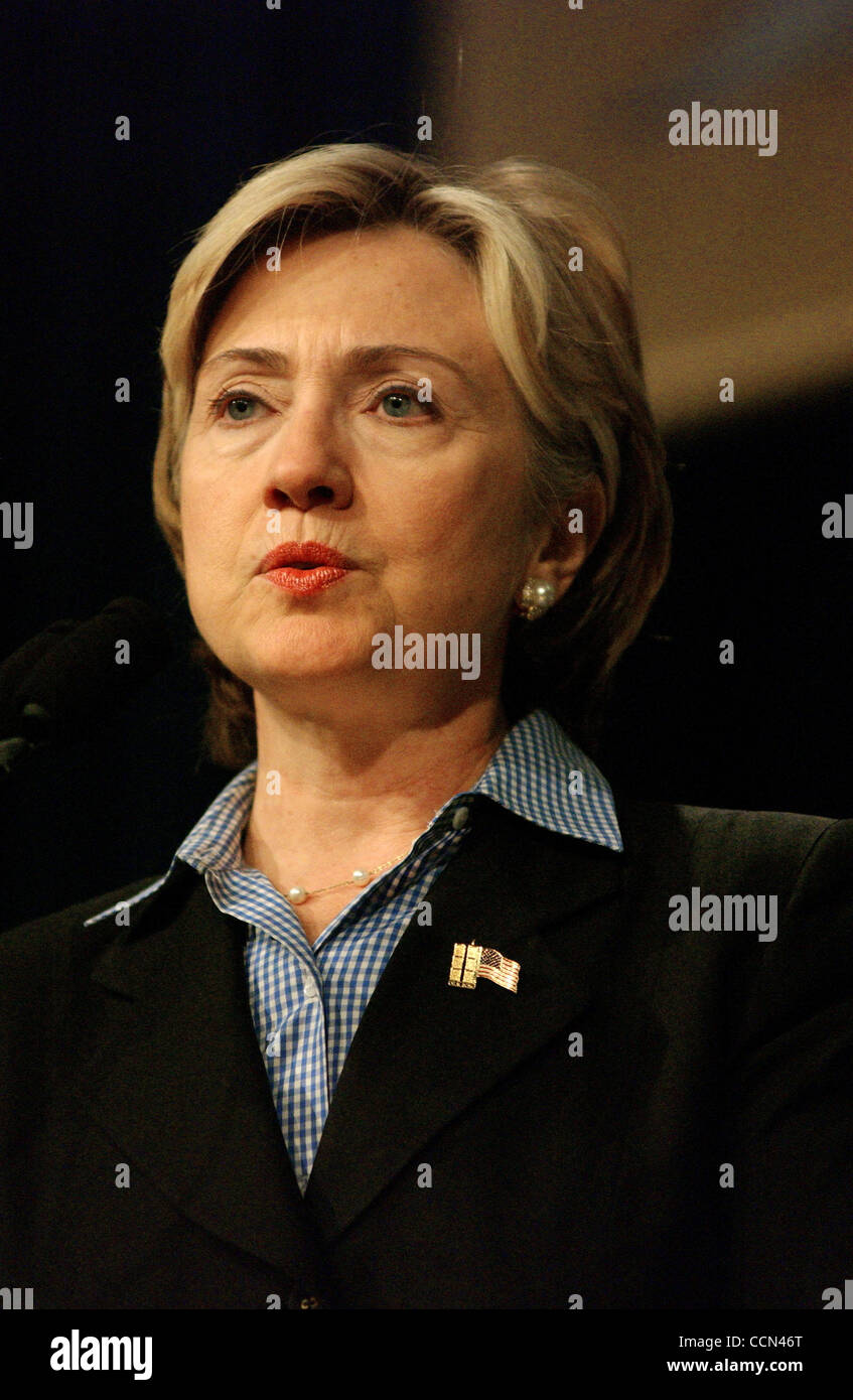 Aug 10, 2004; New York, NY, USA; SENATOR HILLARY CLINTON addressed the ...