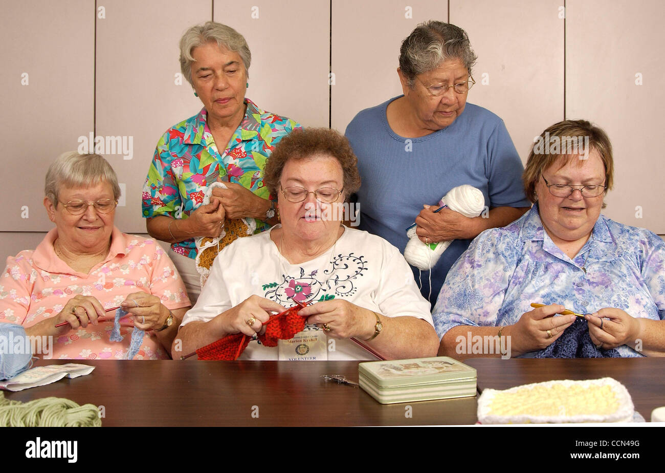 Aug 11, 2004; Westminster, CA, USA; A group of The Yarn Spinners, (L-R ...