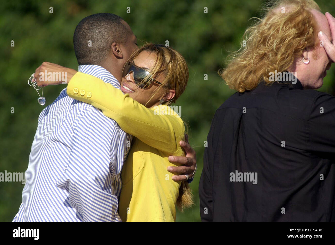 Ty James, daughter of the funk legend Rick James, comforted by a family ...