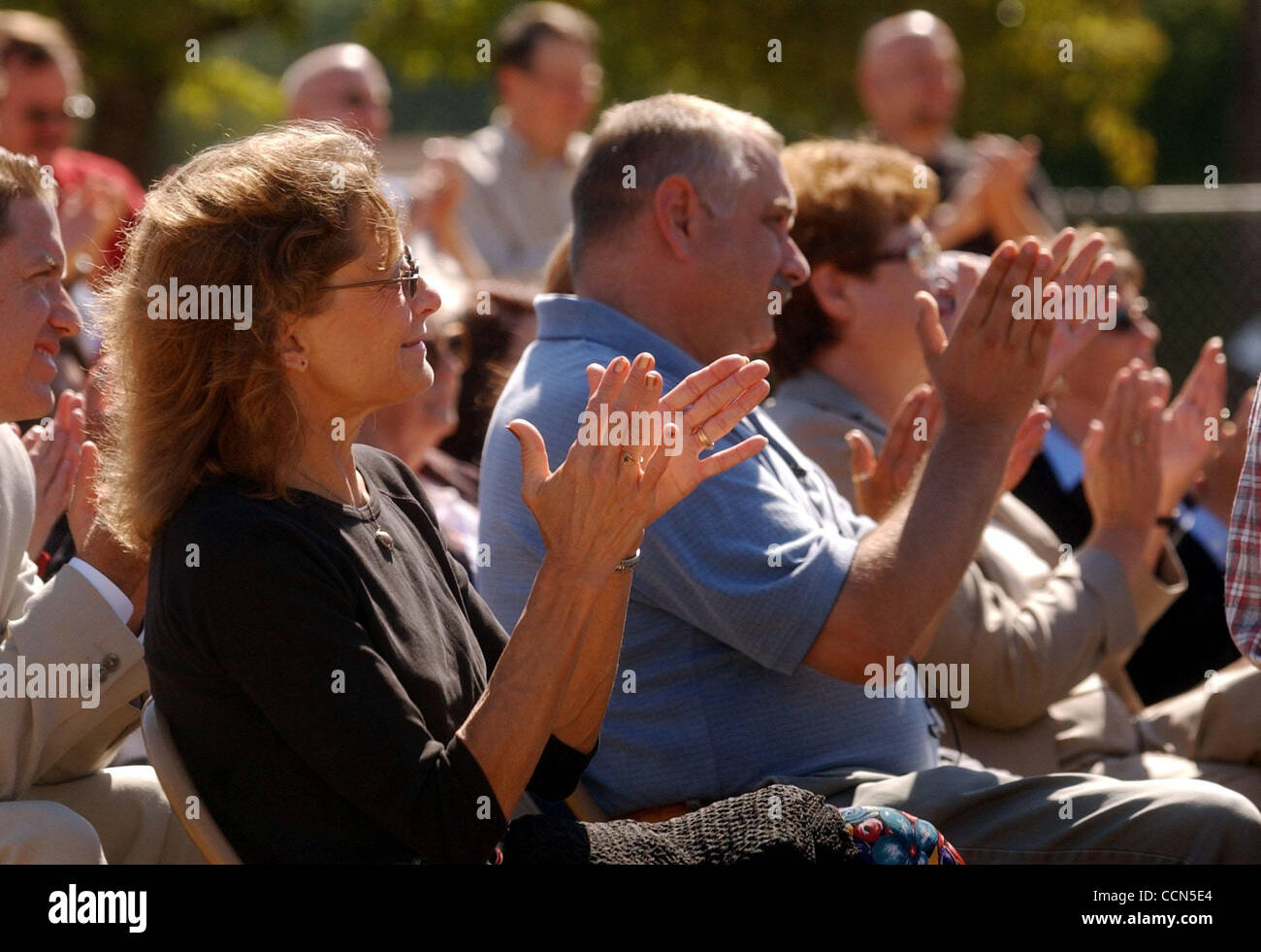 School board member Nancy Clerici attends the groundbreaking ceremony ...