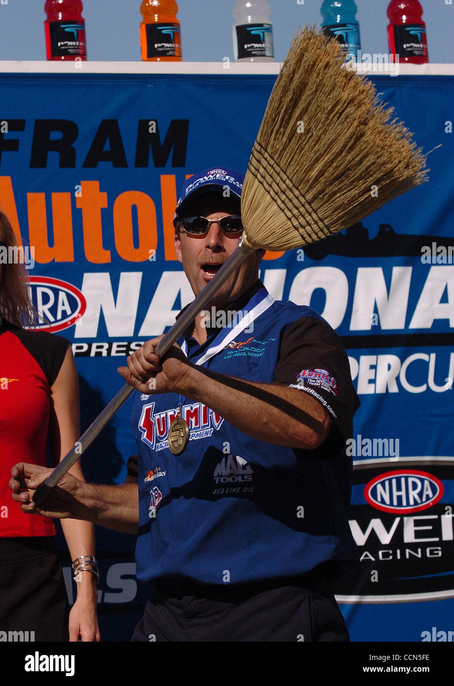 Greg Anderson wins the pro stock category during the Fram Autolite NHRA ...