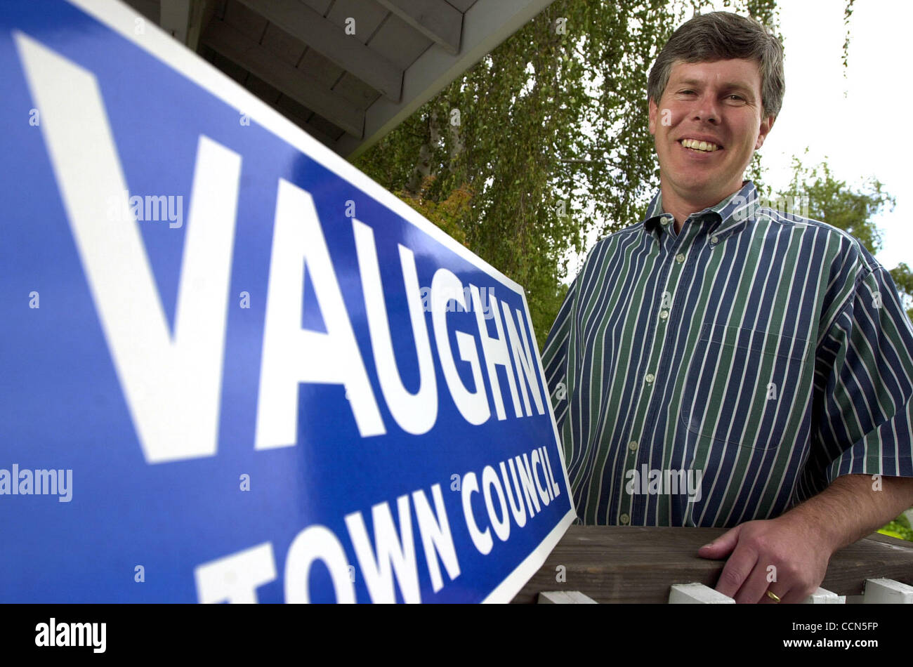Former Councilman, Bill Vaughn, 39, poses for a photo at his home in ...