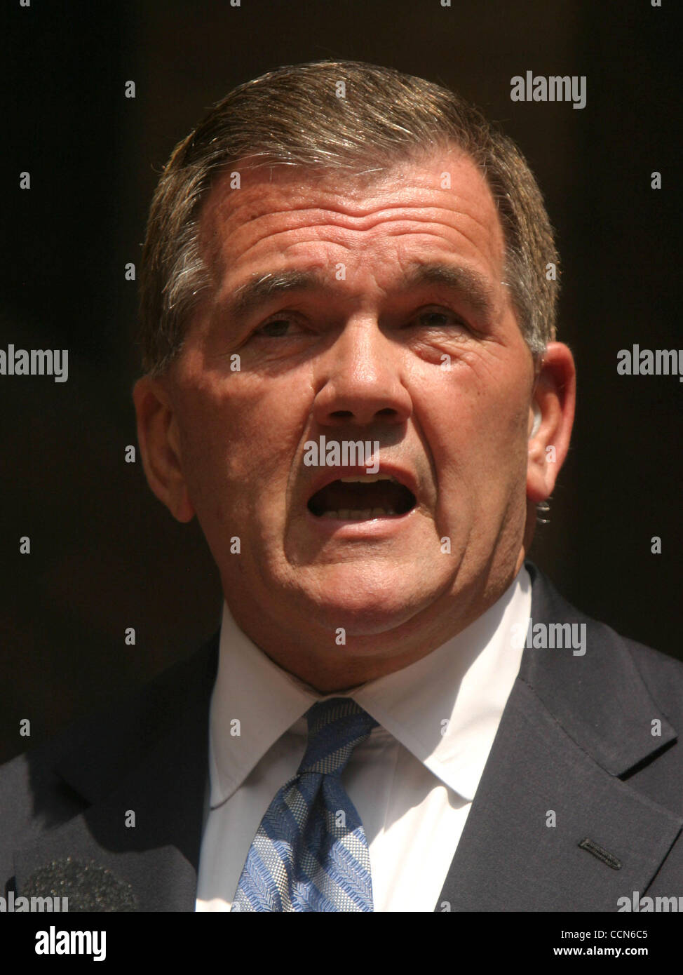 Aug 25, 2004; New York, NY, USA; Homeland Security Secretary TOM RIDGE ...