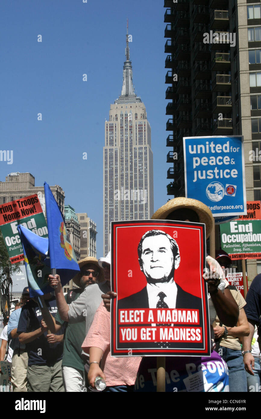 Hundreds of thousands in NYC today to protest the BUSH Agenda and the ...