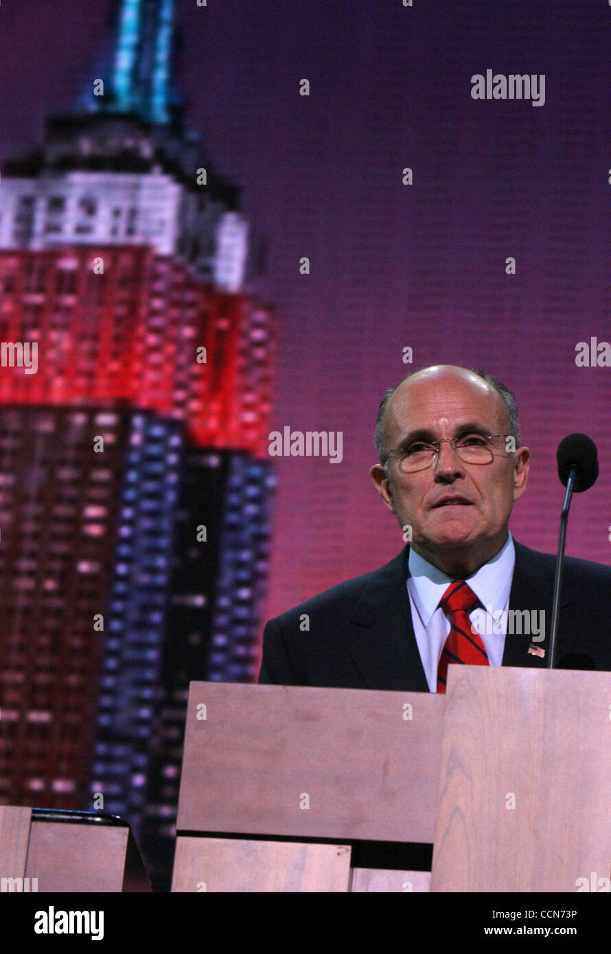 Aug 30, 2004; New York, NY, USA; Former NYC Mayor RUDY GIULIANI at the ...